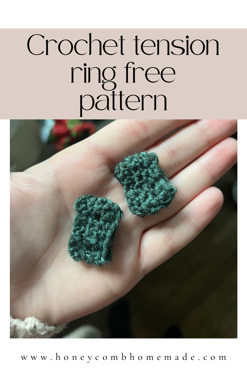 Crochet tension ring: 20-minute easy beginner pattern - Honeycomb Homemade